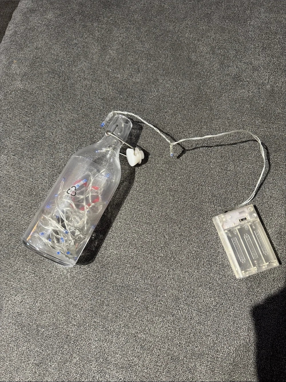 IKEA | Accents | Ikea Clear Glass Bottle Lantern With Red Heart | Poshmark